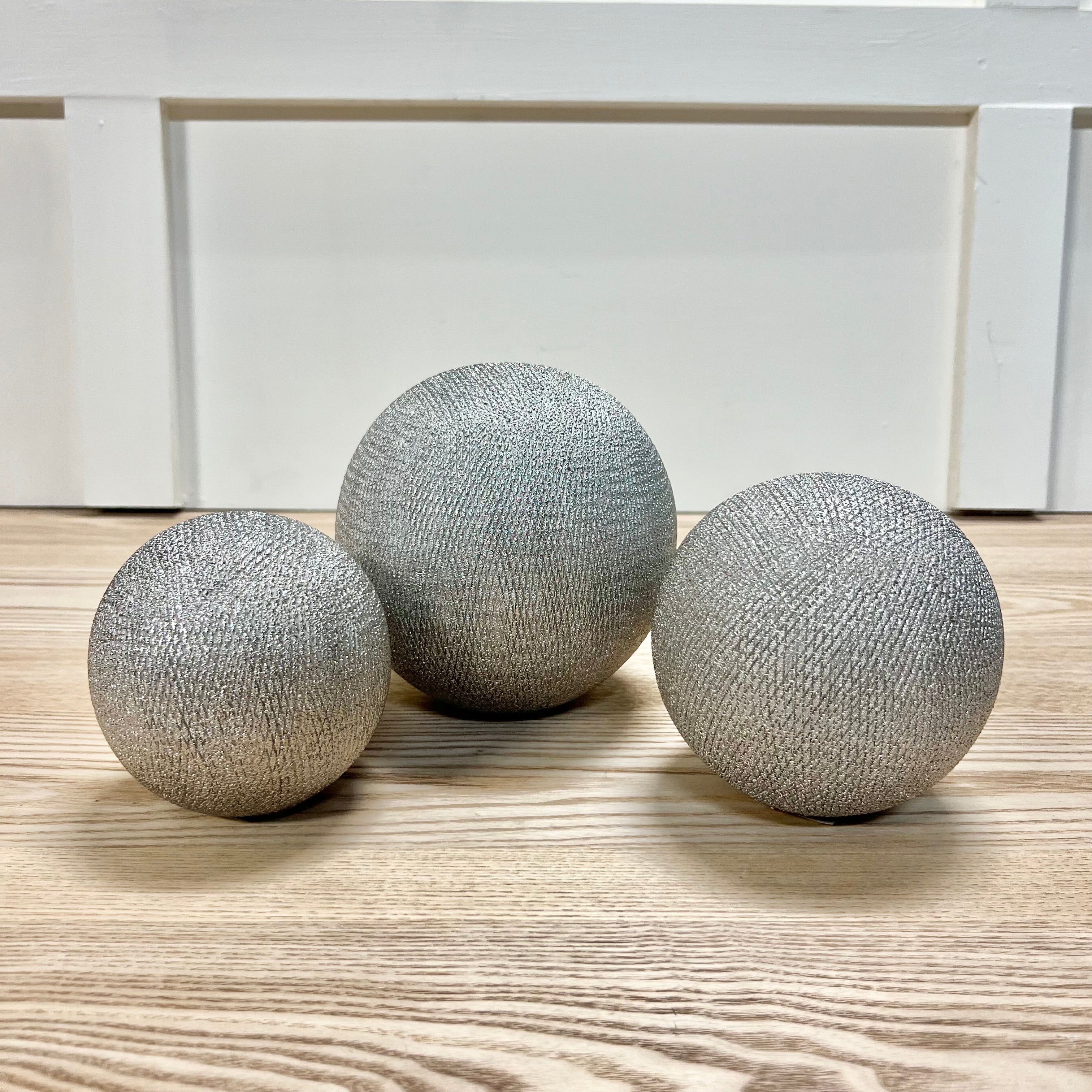 Ceramic Silver Orbs - Set of 3 – Prairie in Bloom