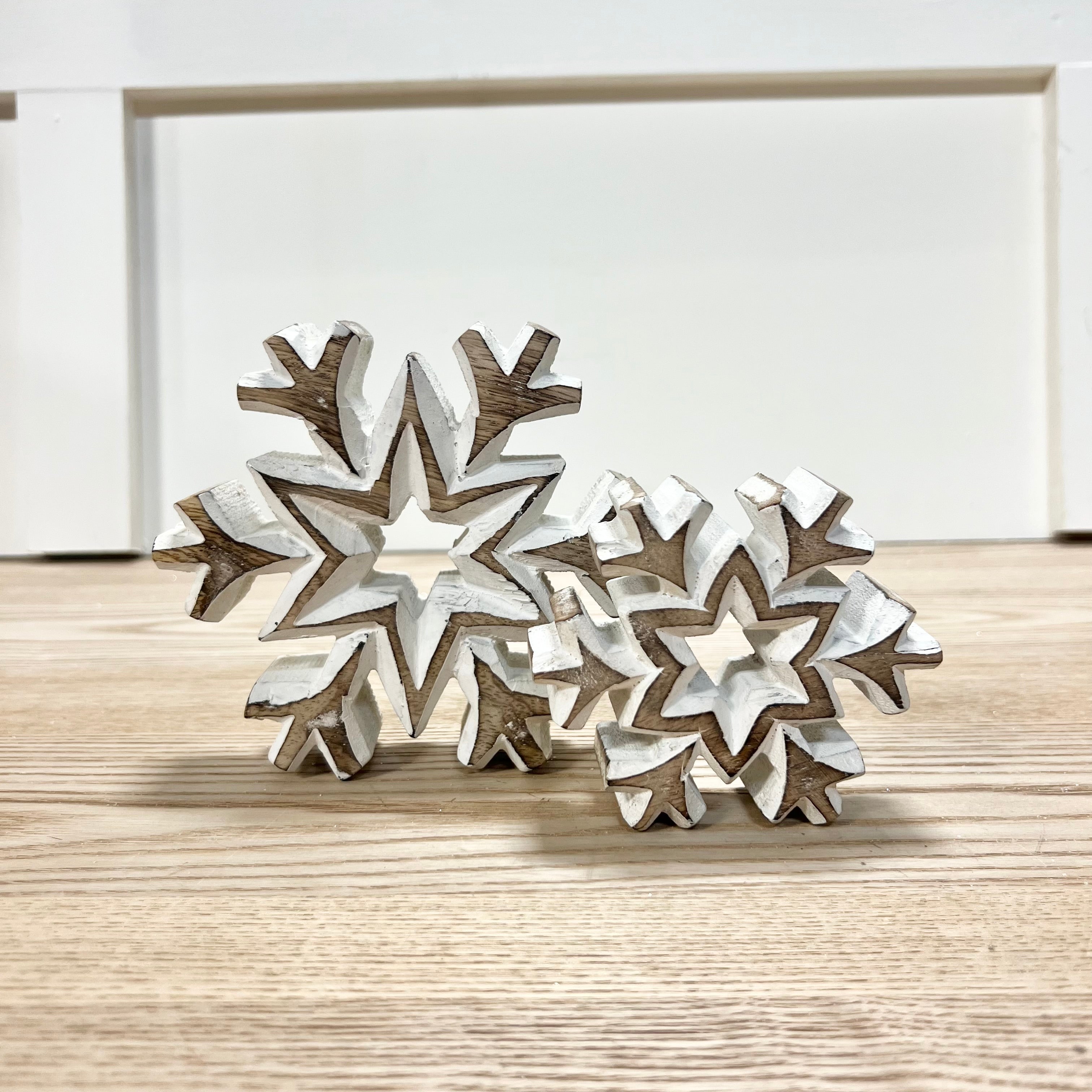 Wooden Snowflakes - Set of 2 – Prairie in Bloom