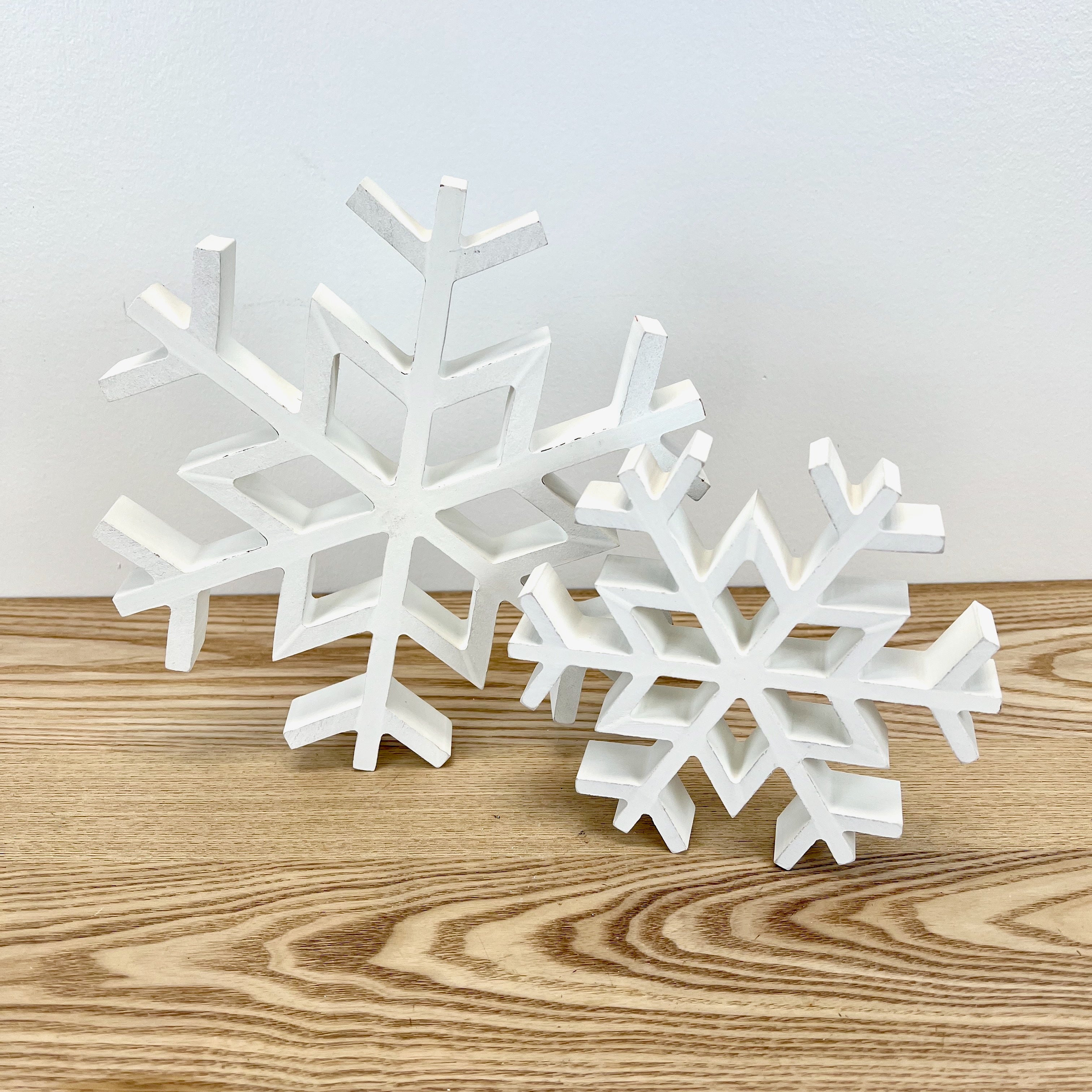 Wooden Snowflakes - Set of 2 – Prairie in Bloom